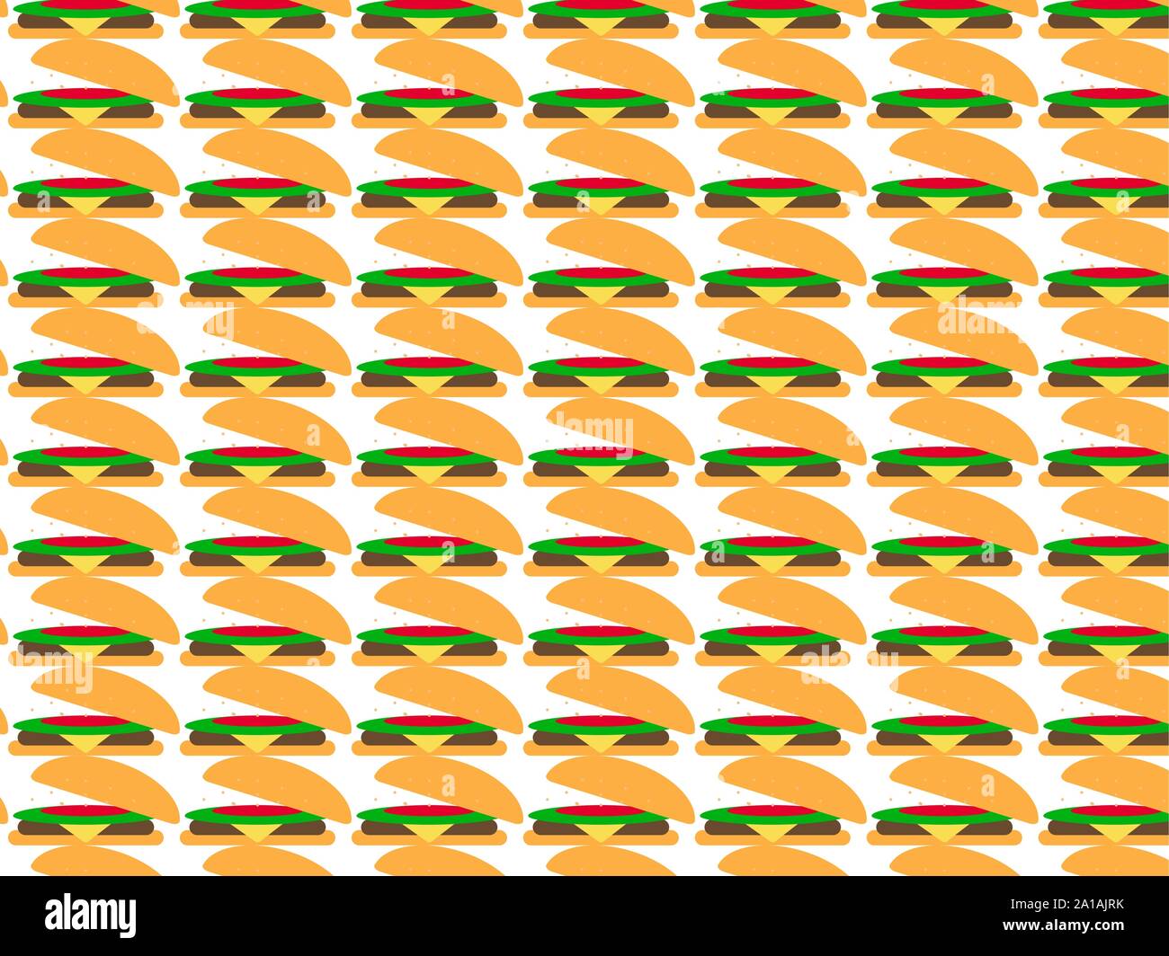 Burger wallpaper, illustration, vector on white background Stock Vector ...