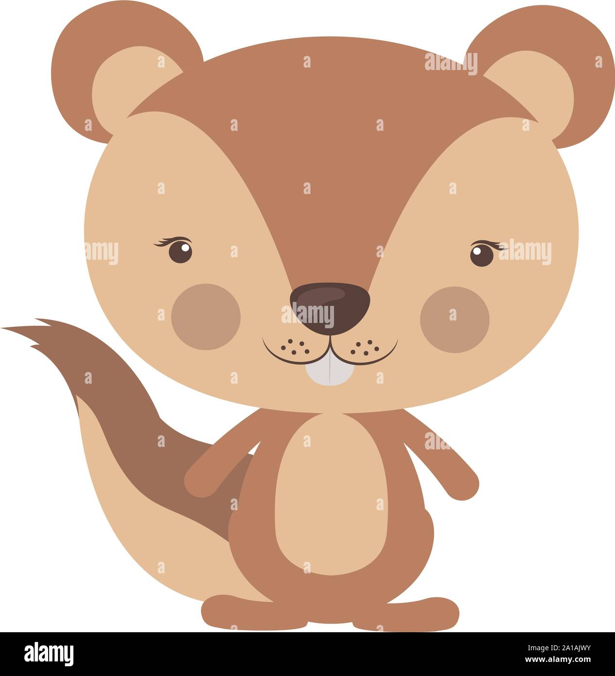 Cute squirrel, illustration, vector on white background Stock Vector ...