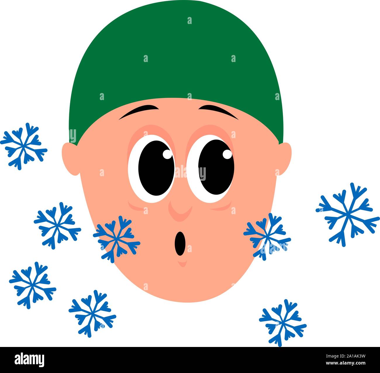 Falling snow, illustration, vector on white background Stock Vector ...