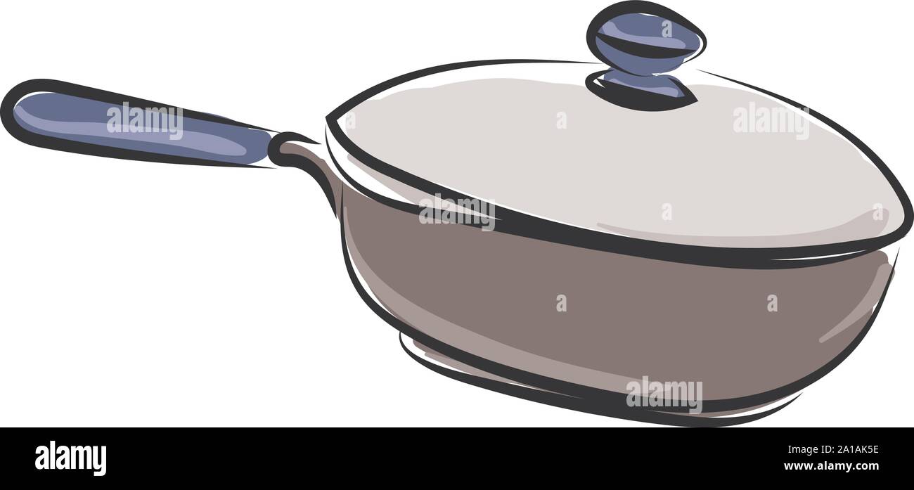 Pan for cooking, illustration, vector on white background Stock Vector ...