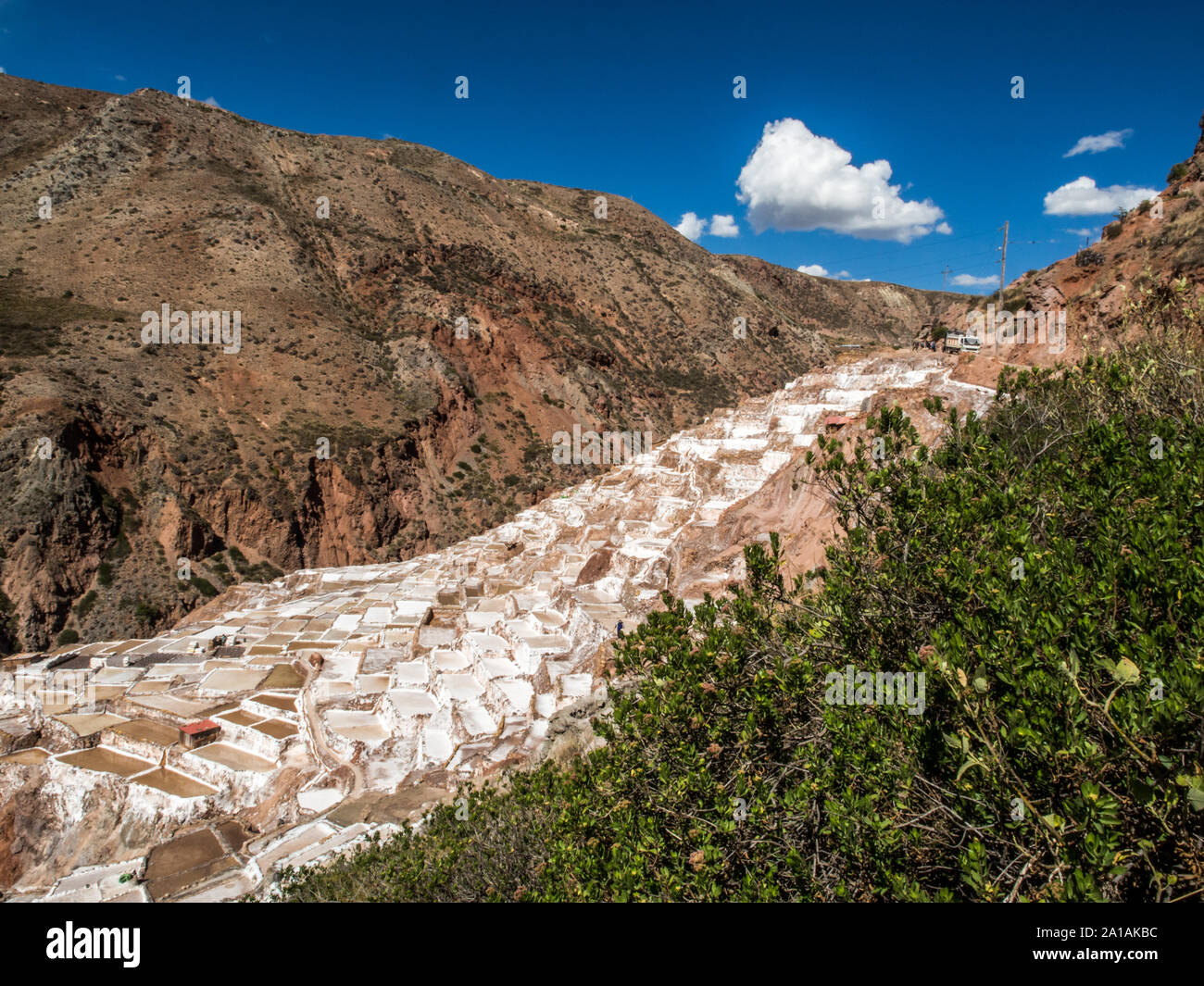 Salina de Maras, the traditional inca salt field in Maras near Cuzco in ...