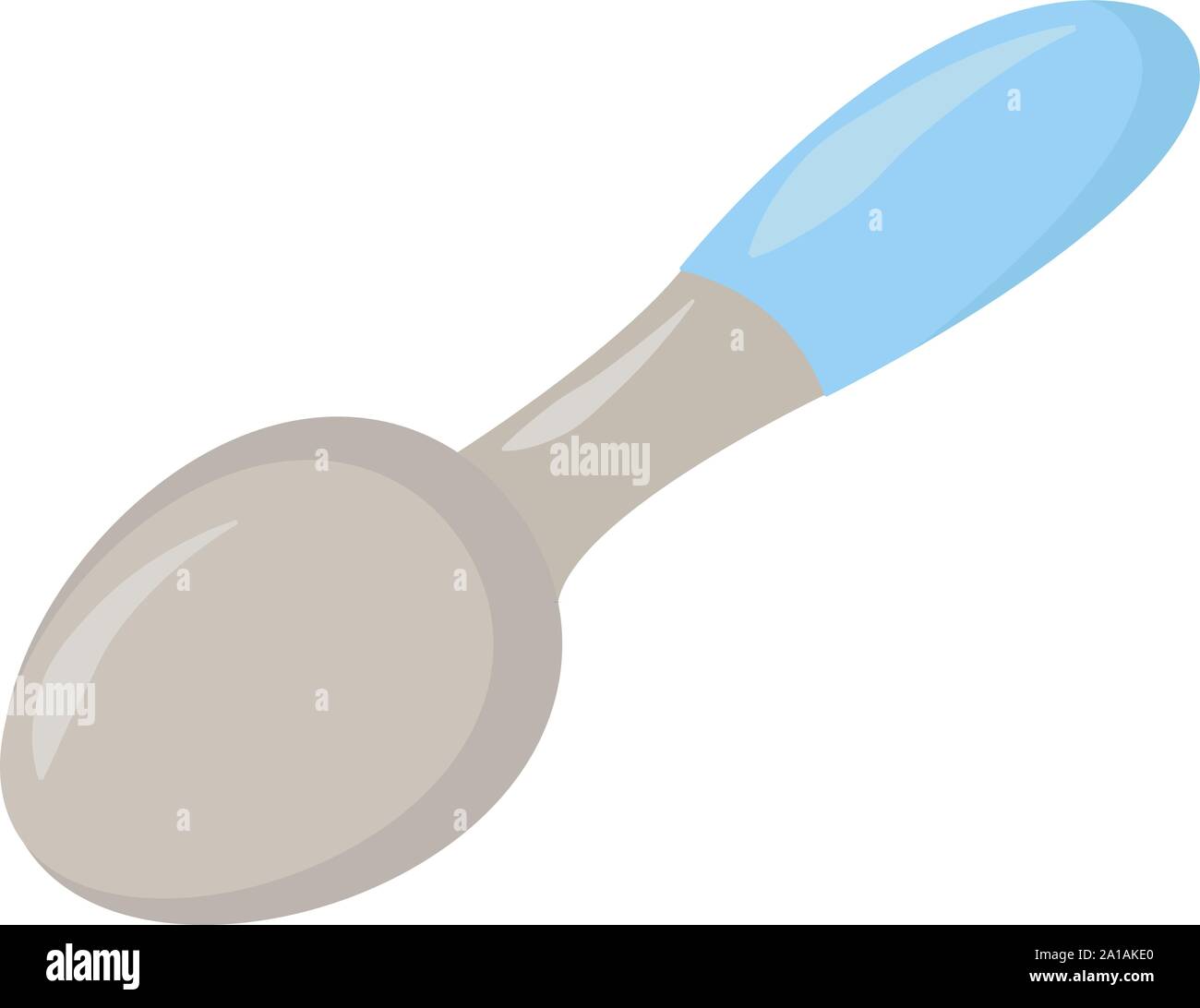 Blue spoon, illustration, vector on white background Stock Vector Image ...