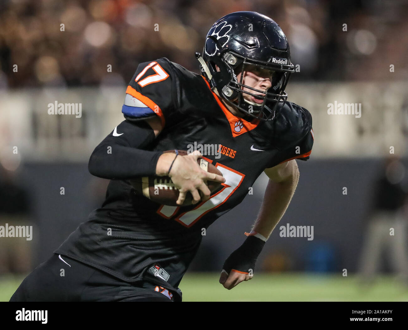 Football action with Lake City vs Lewis and Clark High School at Joe ...