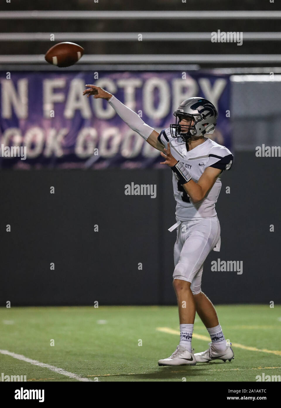 Football action with Lake City vs Lewis and Clark High School at Joe ...