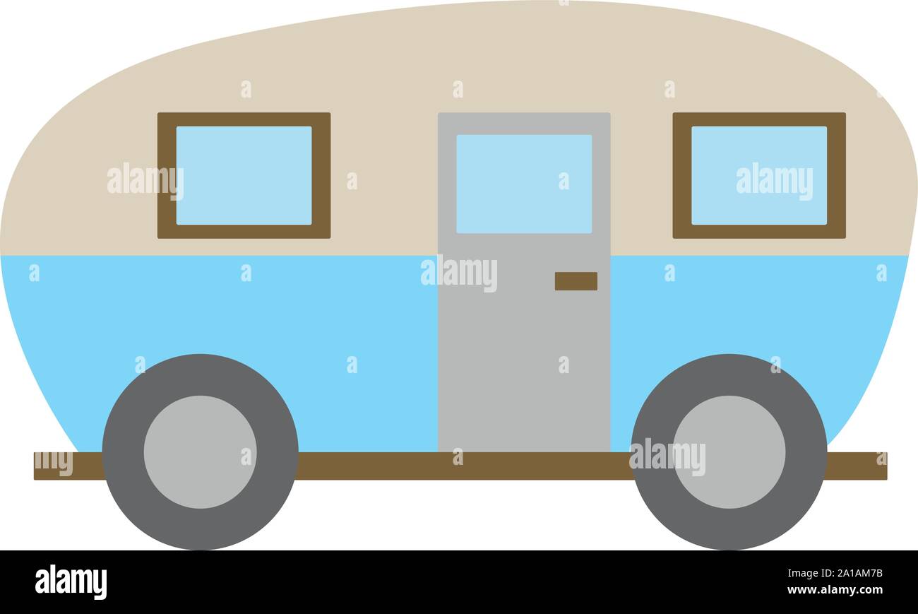 Blue truck, illustration, vector on white background Stock Vector Image ...