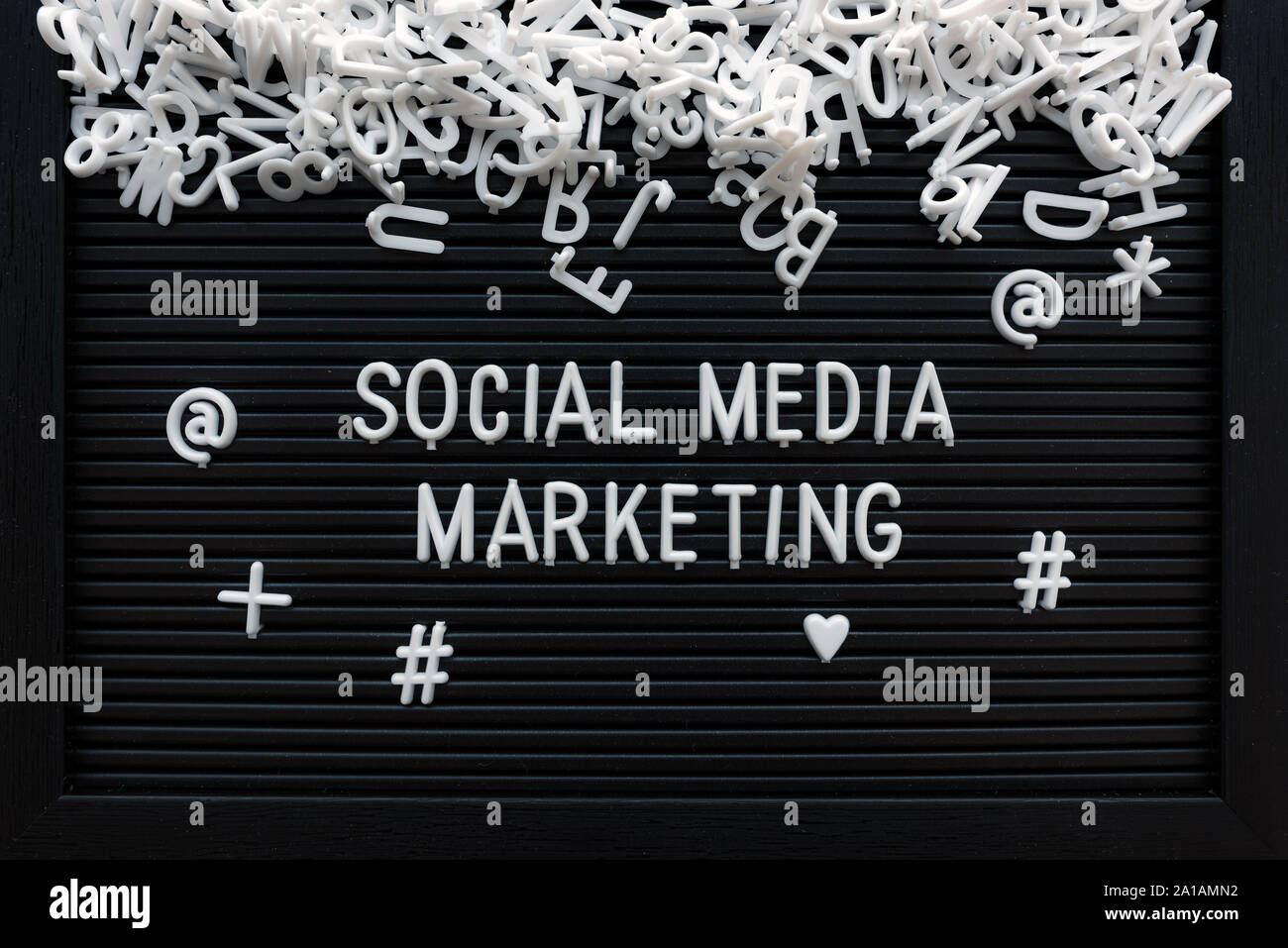 Social media marketing concept with plastic letters text Stock Photo ...