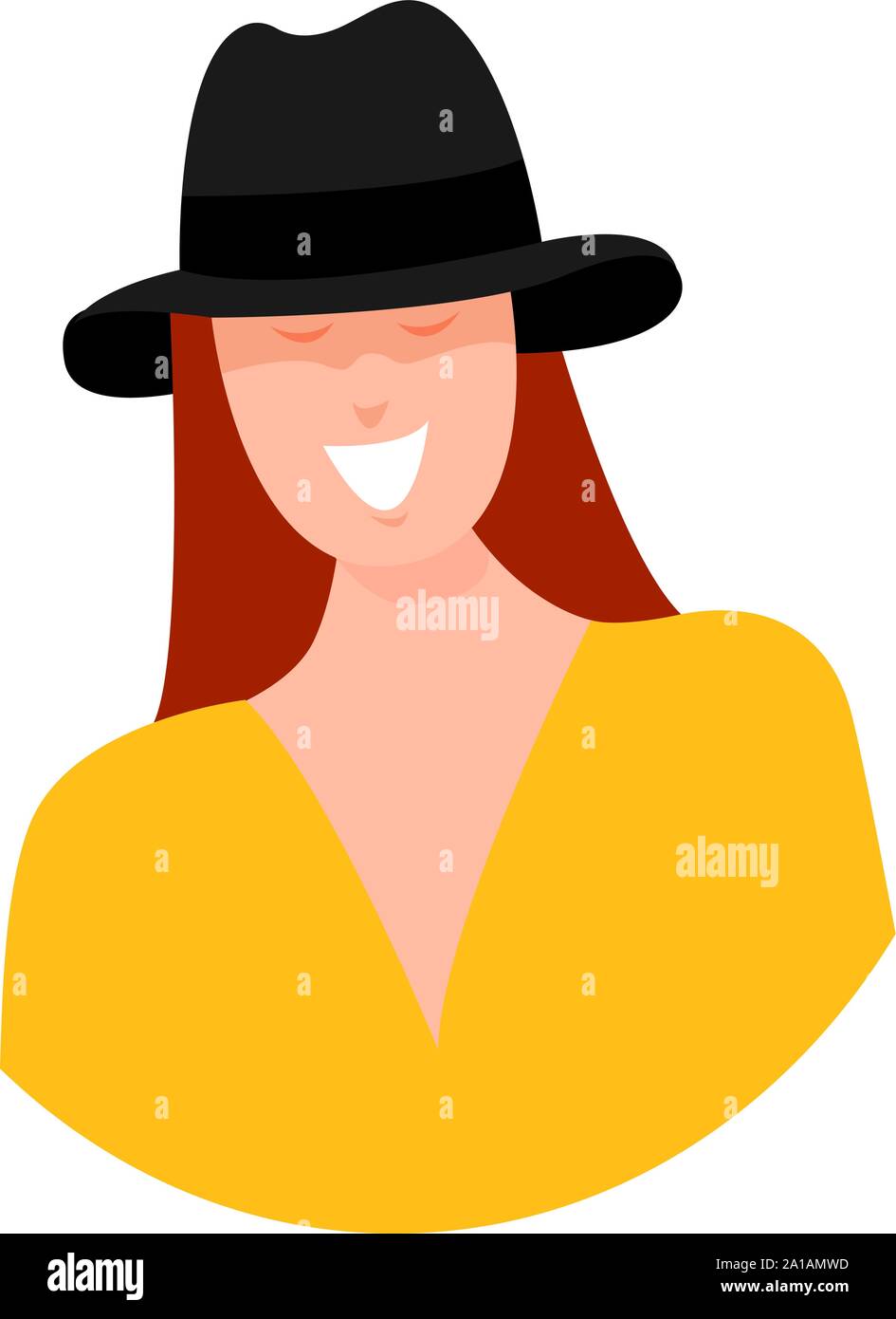 Yellow blouse, illustration, vector on white background Stock Vector ...