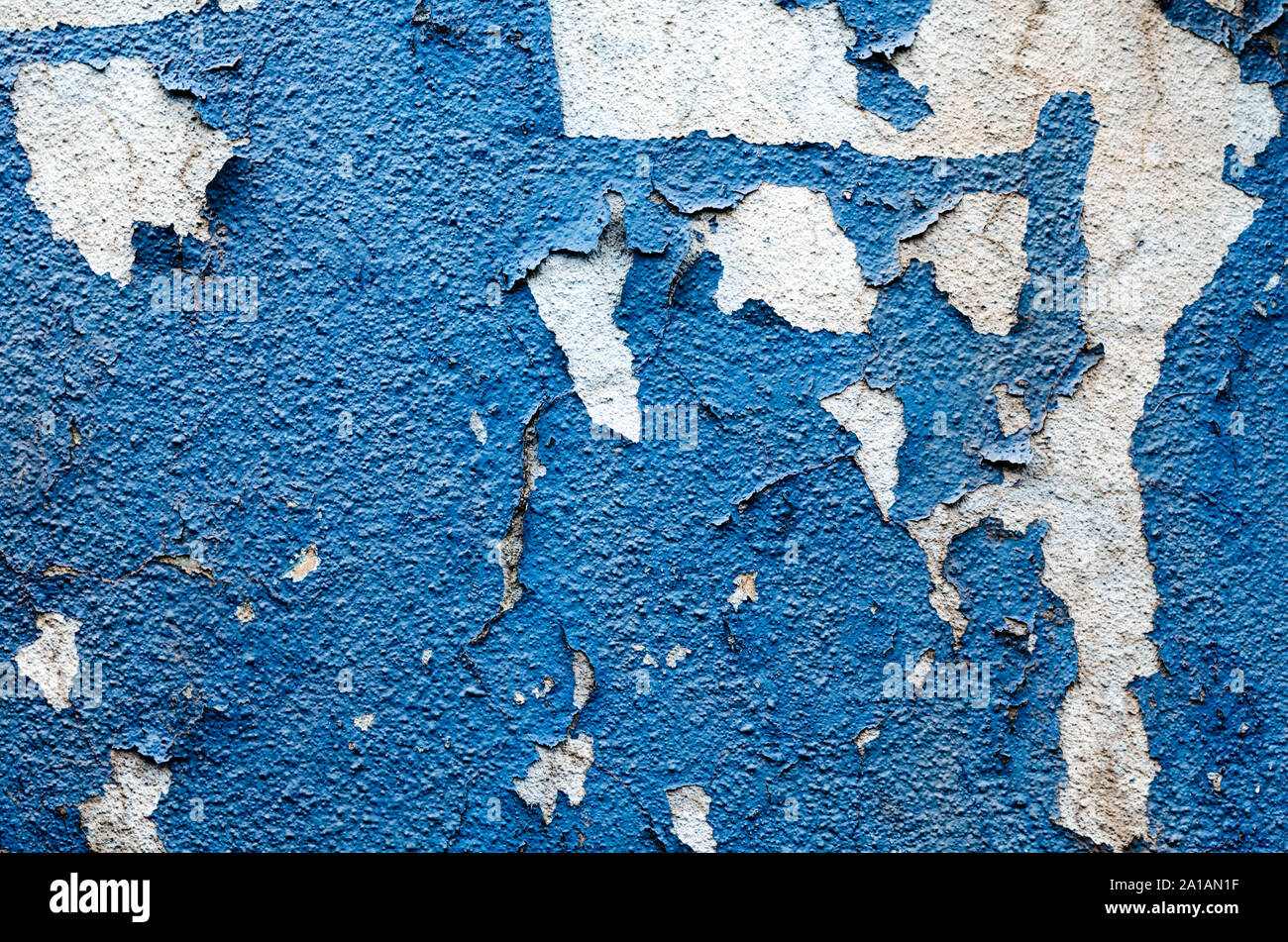 texture old wall with traces of blue paint Stock Photo - Alamy