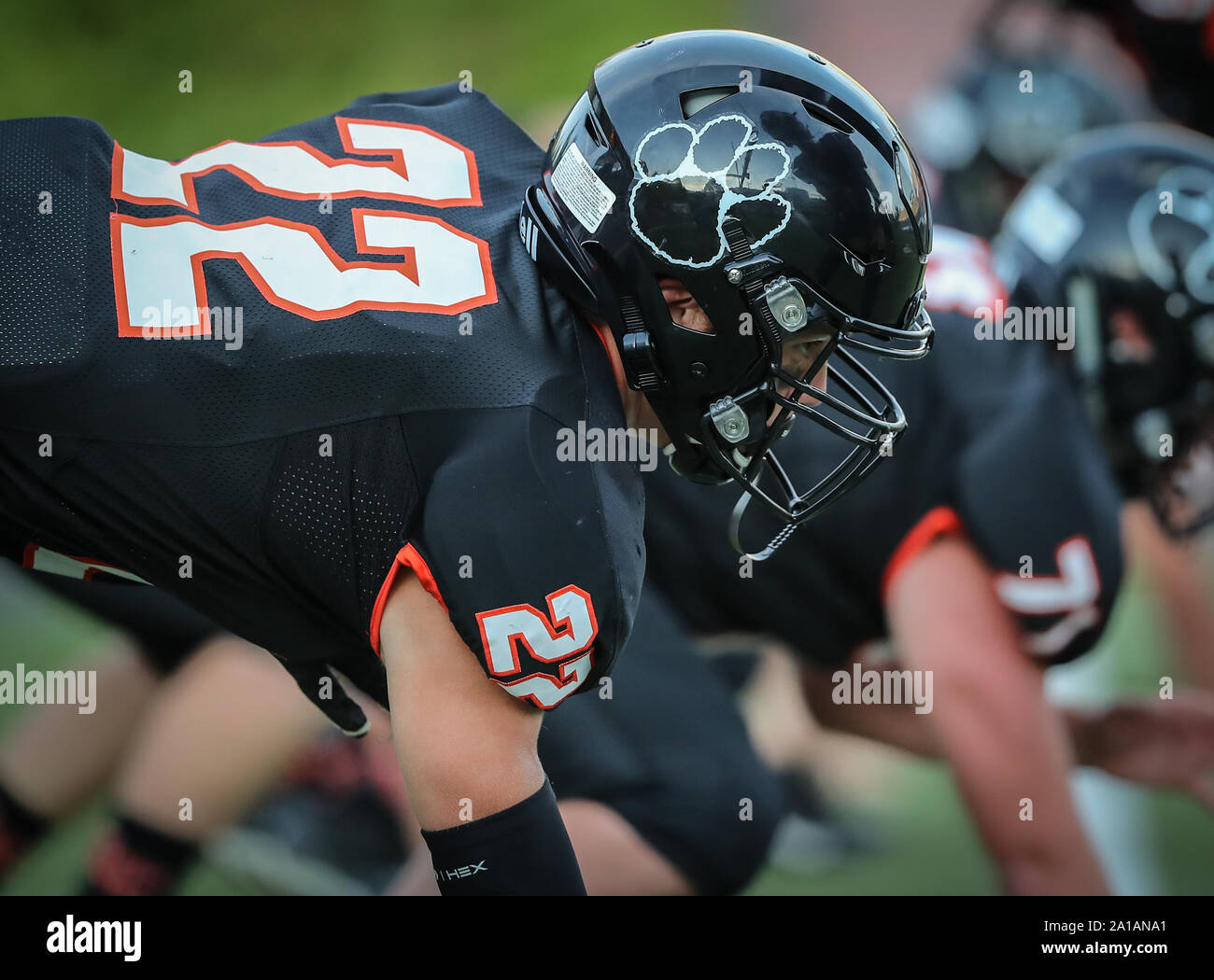 Football action with Lake City vs Lewis and Clark High School at Joe ...