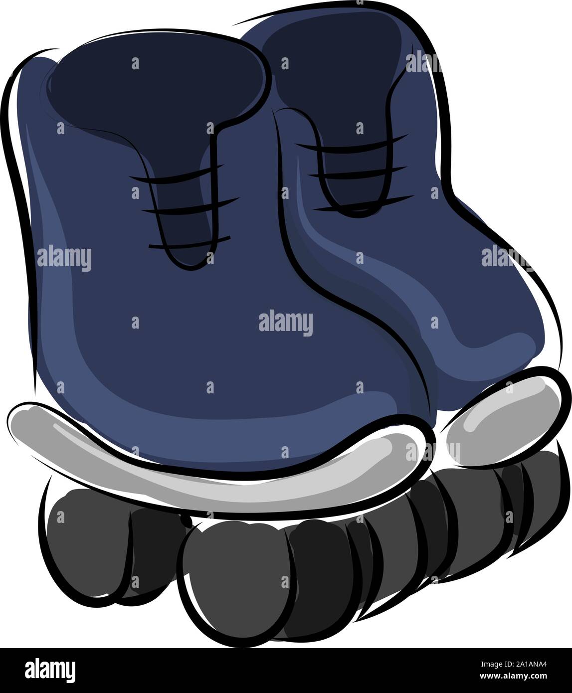 Blue rollers, illustration, vector on white background Stock Vector ...