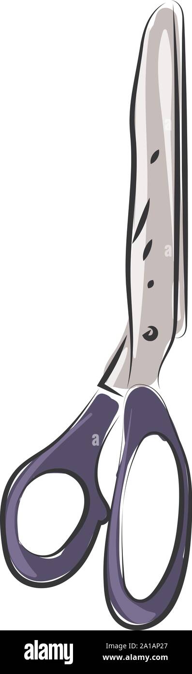 Scissors, illustration, vector on white background Stock Vector Image ...