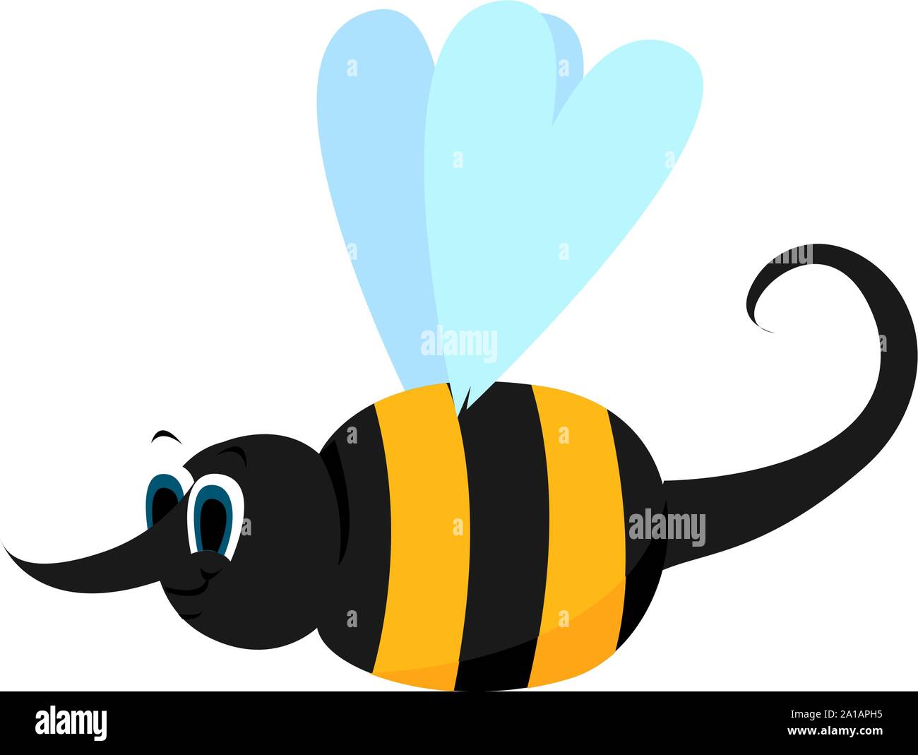 Silhouette bee on white Stock Vector Images - Alamy