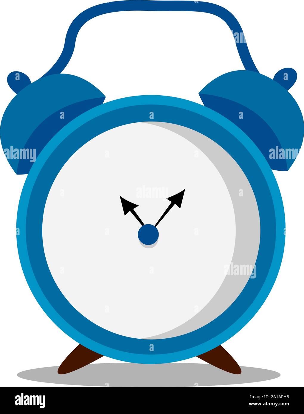 Blue clock, illustration, vector on white background Stock Vector Image ...