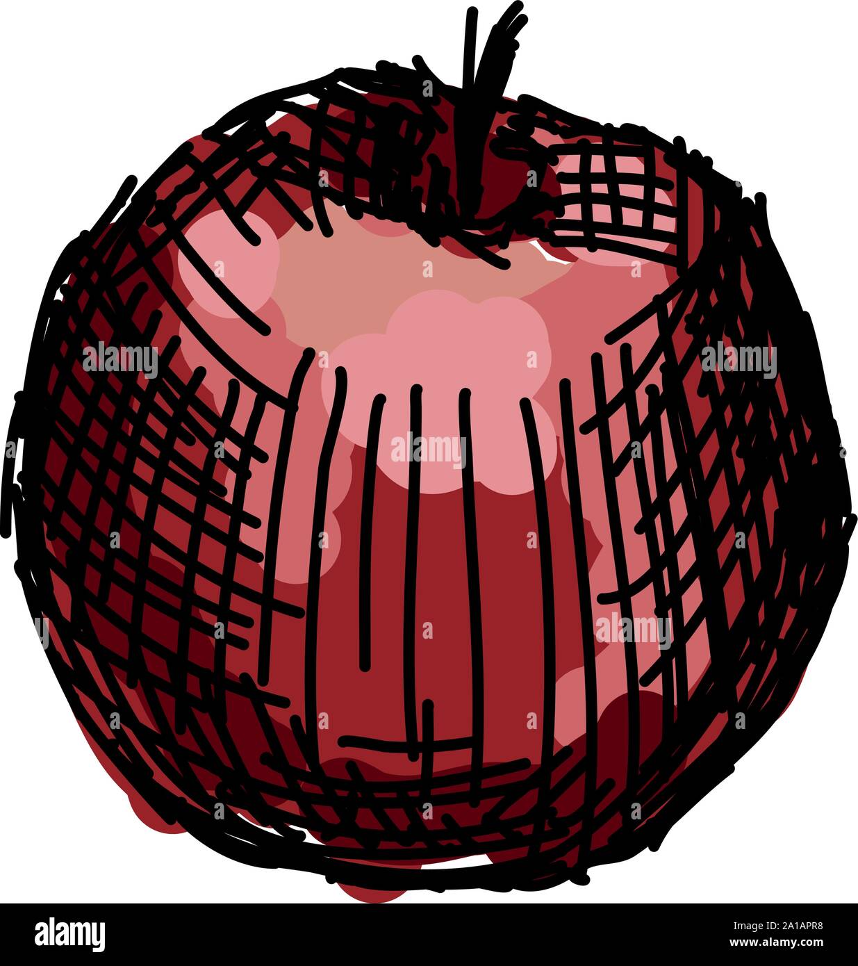Apple drawing illustration hi-res stock photography and images - Alamy