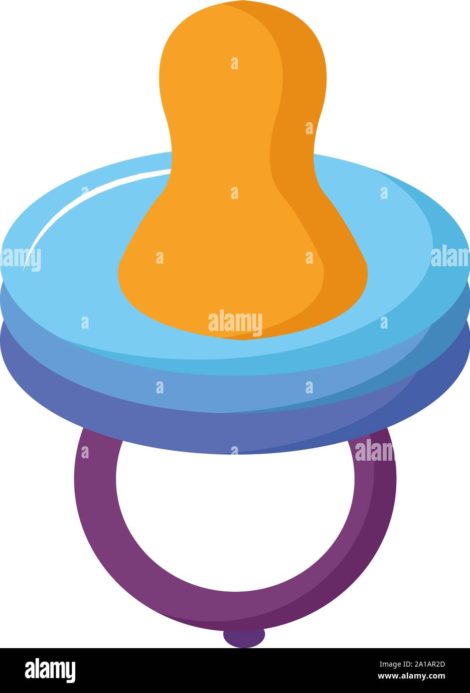 Baby dummy, illustration, vector on white background Stock Vector Image ...