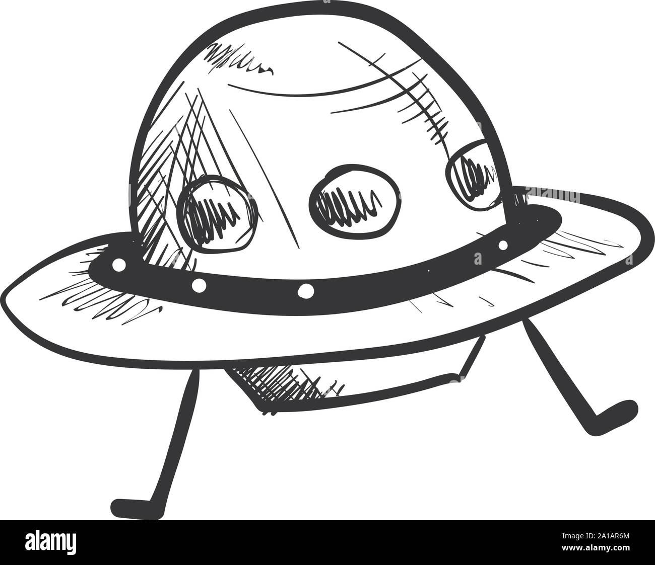 NLO drawing, illustration, vector on white background Stock Vector ...