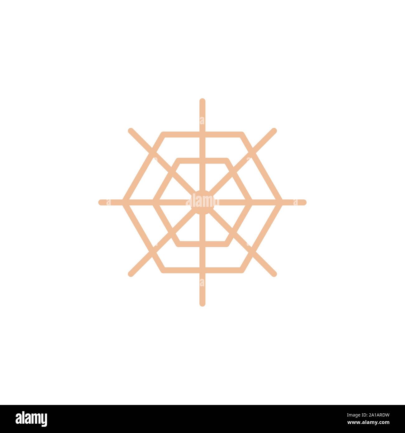 drawing of scary spider web on white background vector illustration ...