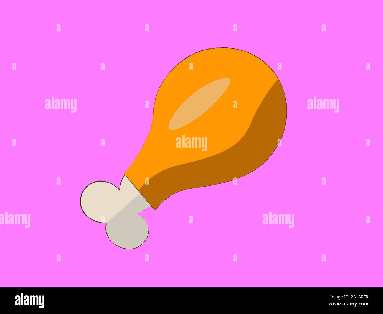 Cartoon meat, illustration, vector on white background Stock Vector ...