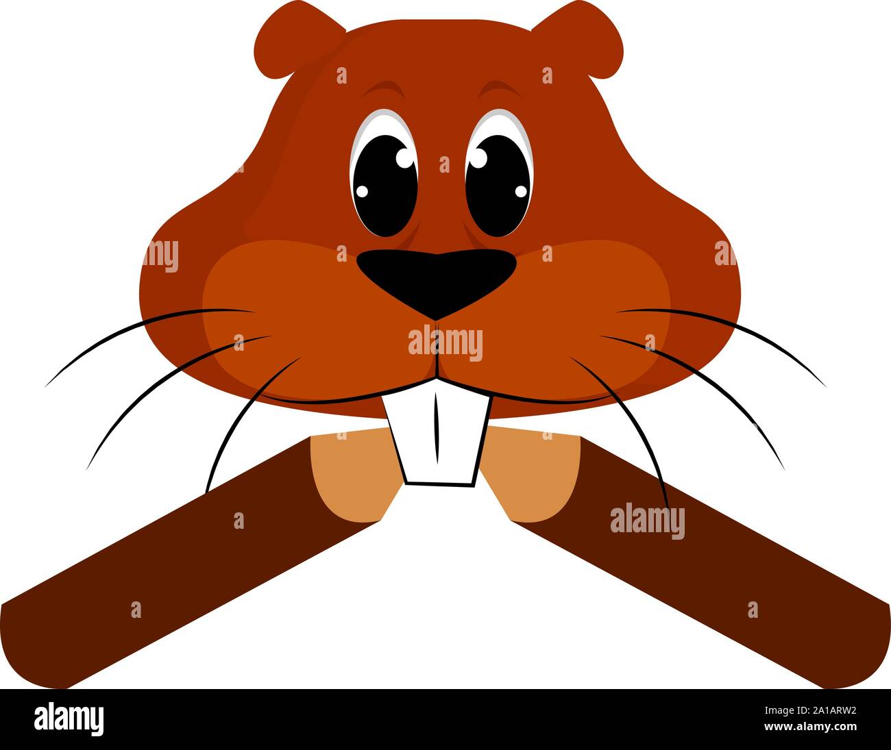Beaver, illustration, vector on white background Stock Vector Image ...