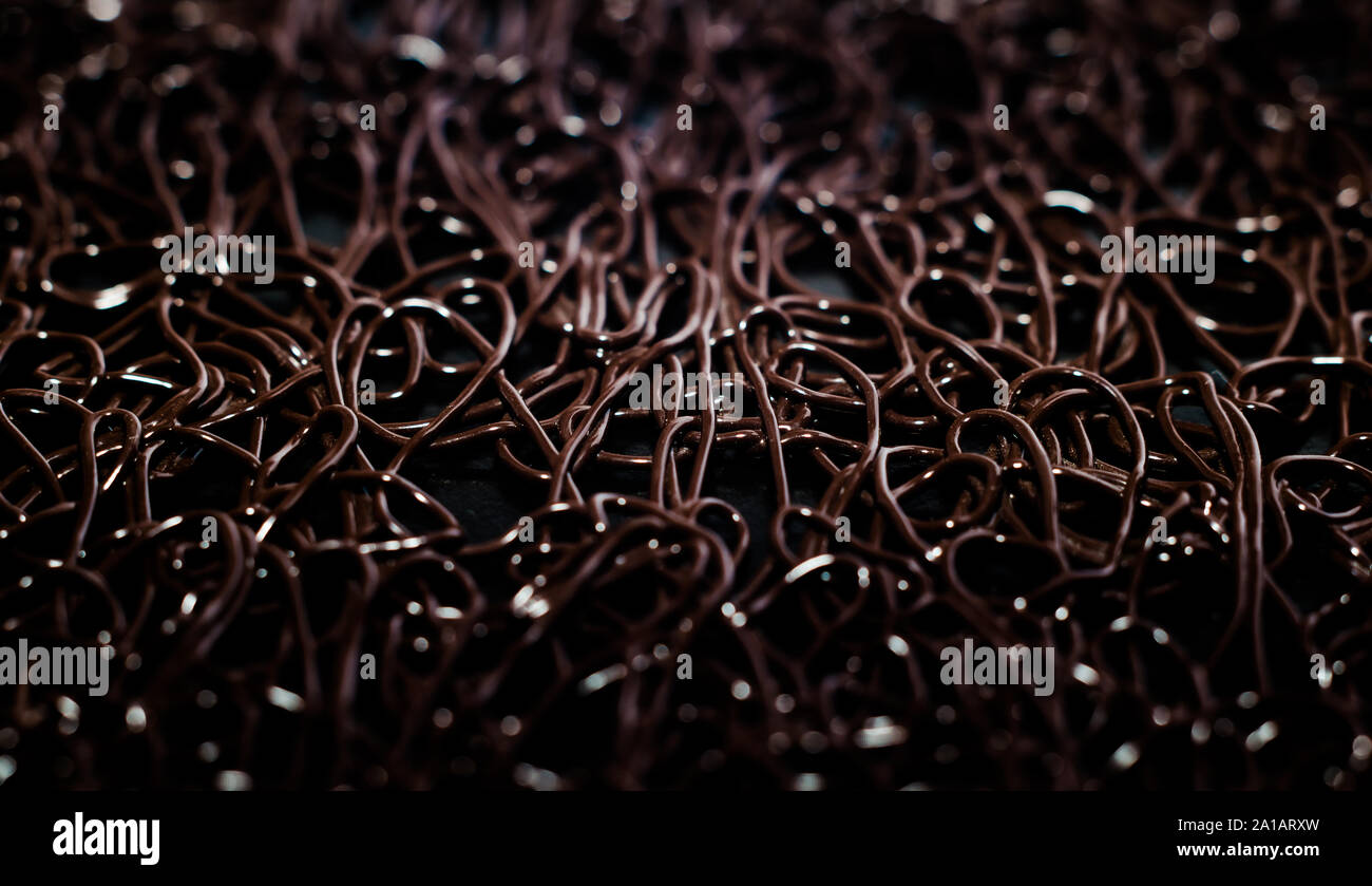 texture pattern of dark brown rubber on a black background Stock Photo ...