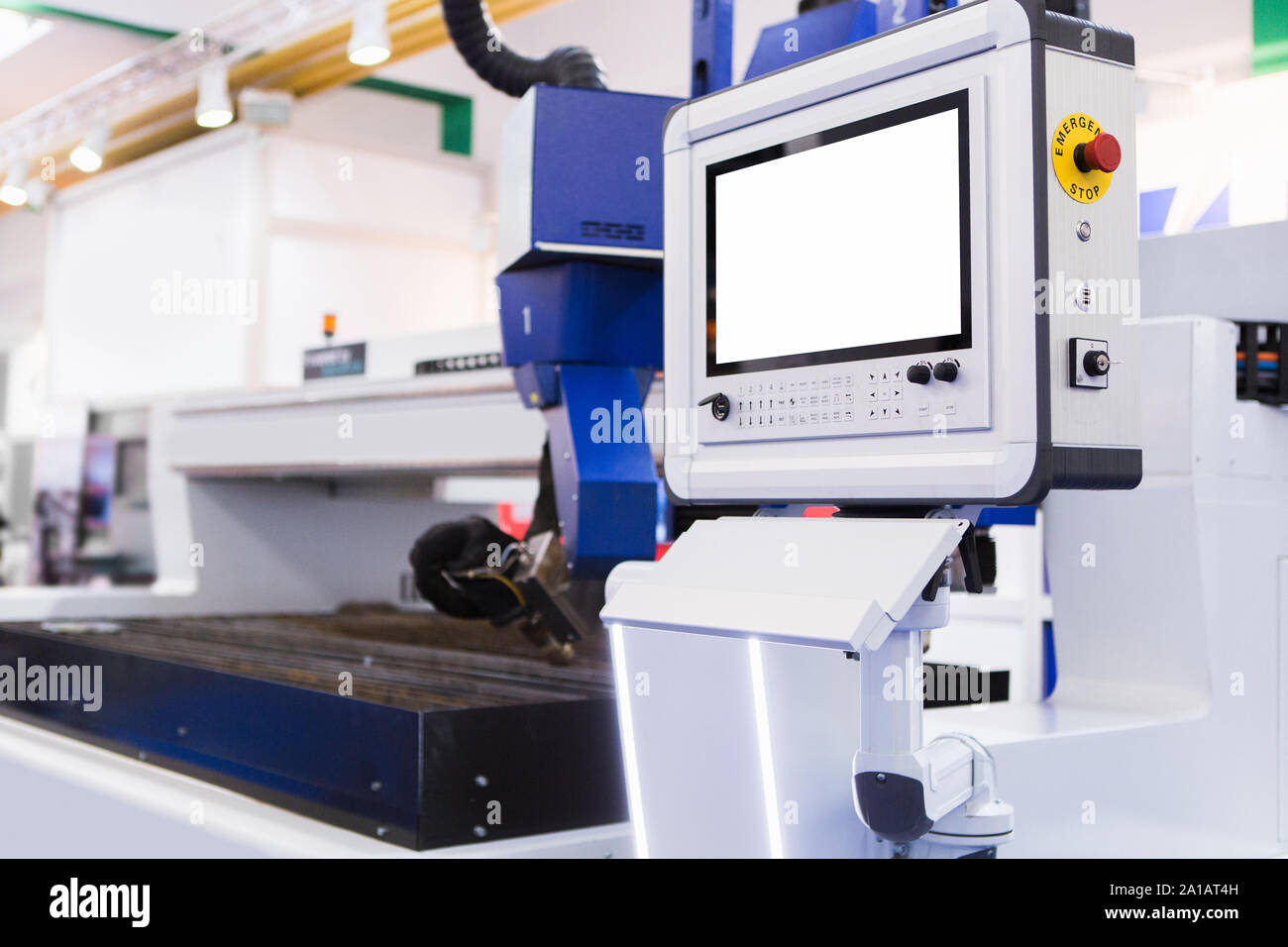 Automatic machine control panel at a smart factory Stock Photo - Alamy
