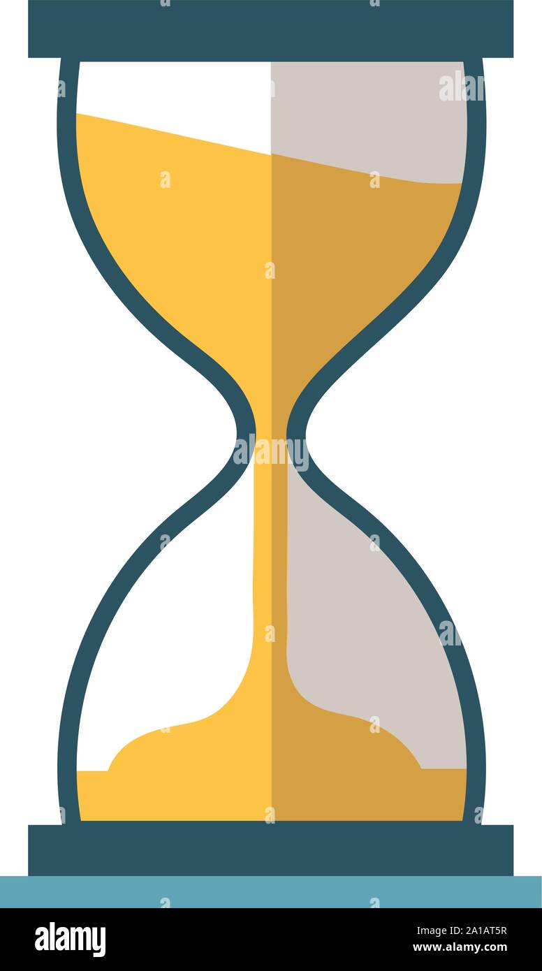 Sand watch, illustration, vector on white background Stock Vector Image ...