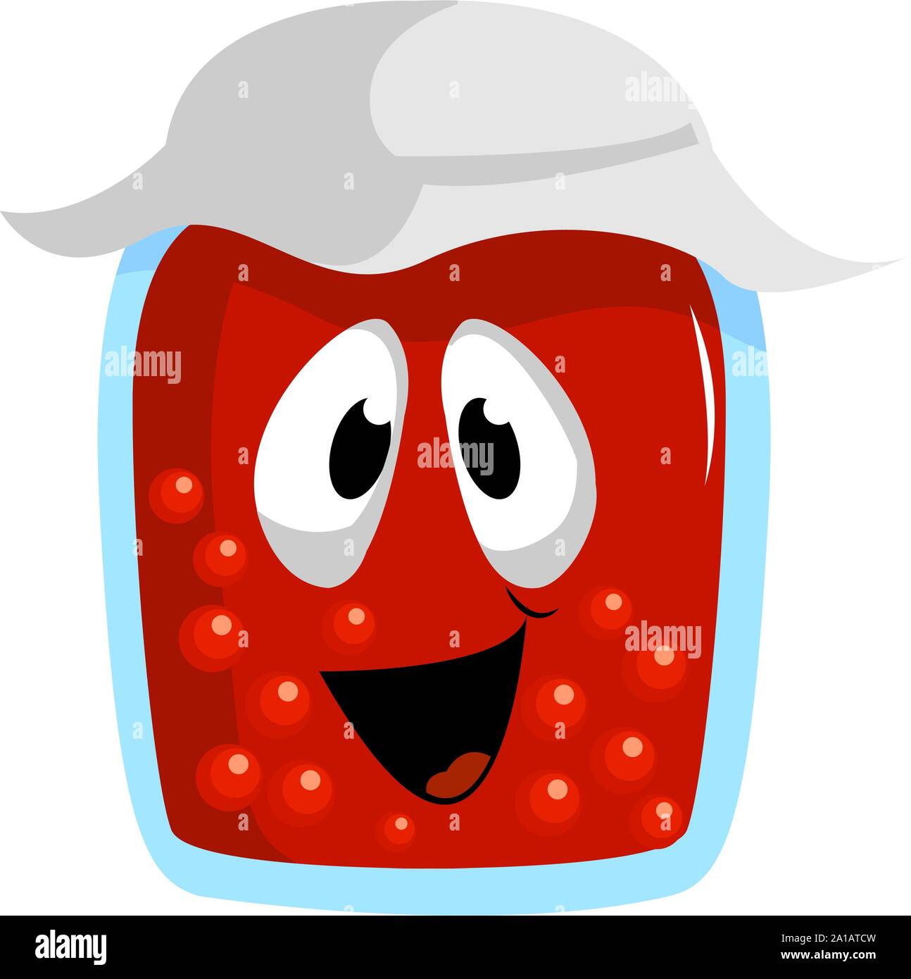 Strawberry jam, illustration, vector on white background Stock Vector ...