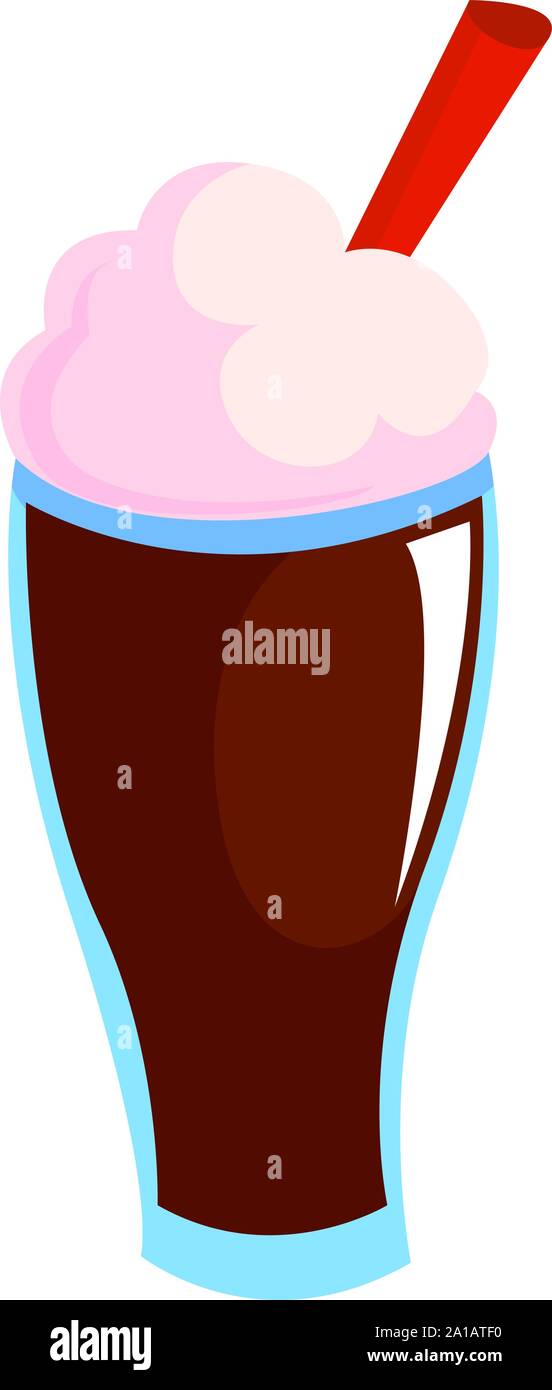 Ice coffee, illustration, vector on white background Stock Vector Image ...