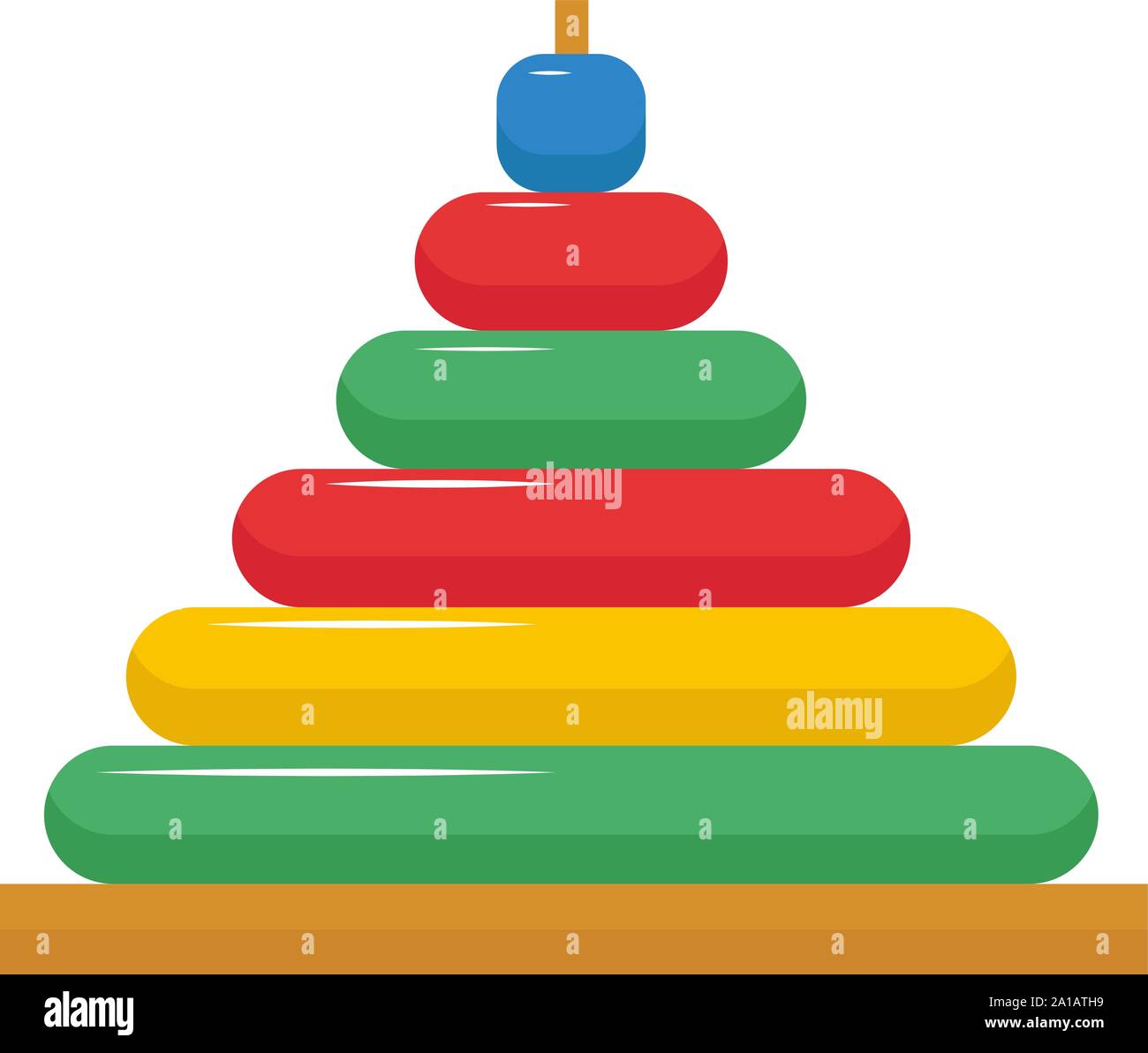 Colorful pyramid, illustration, vector on white background Stock Vector ...