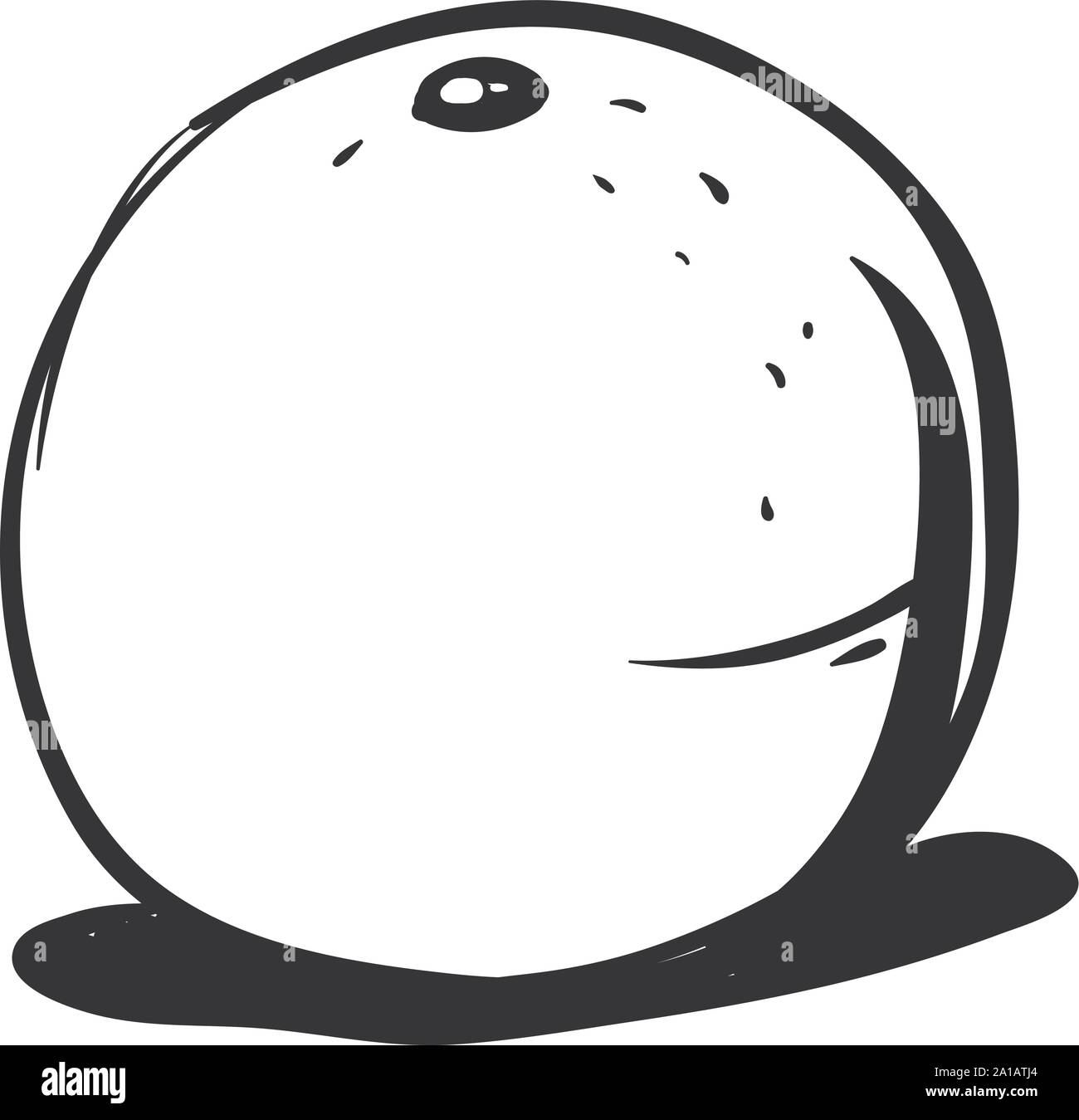 Orange drawing, illustration, vector on white background Stock Vector ...