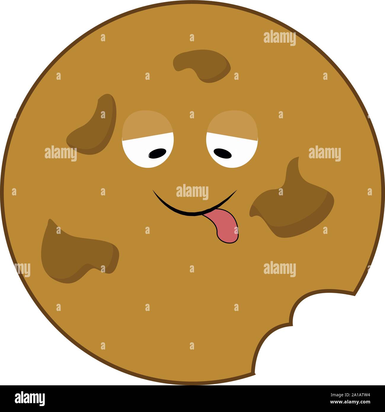 Crazy cookie, illustration, vector on white background Stock Vector ...