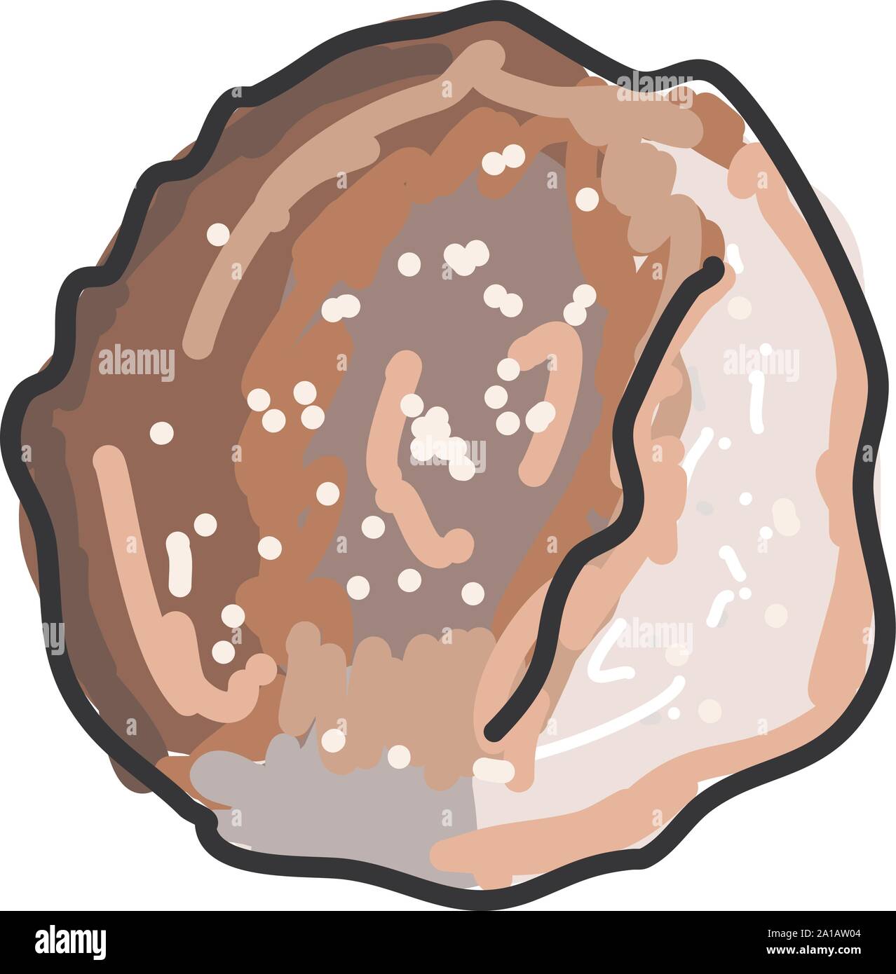 Crumb cake, illustration, vector on white background Stock Vector Image ...