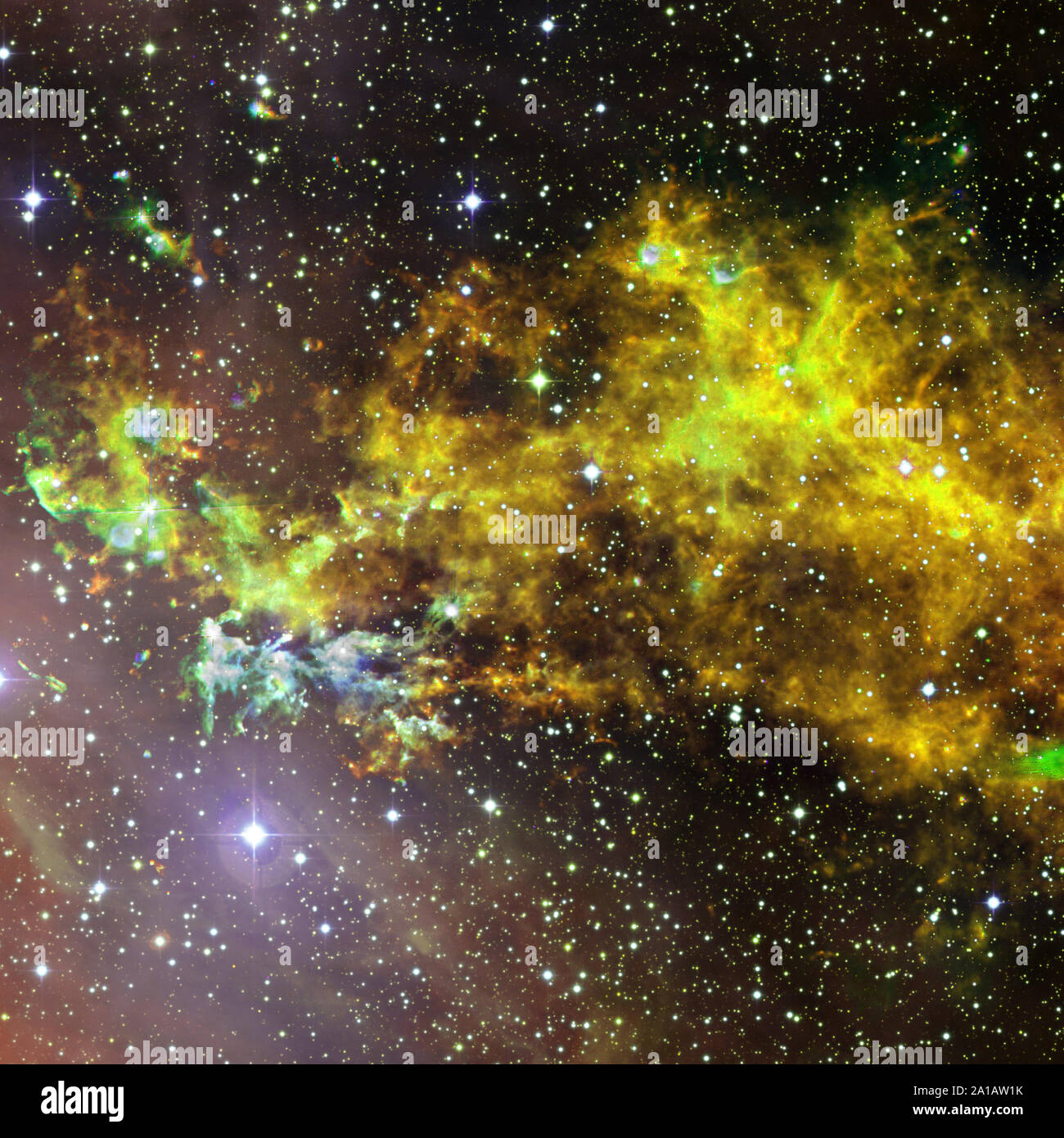 Nebula, starfield, cluster of stars in outer space. Beauty of endless ...