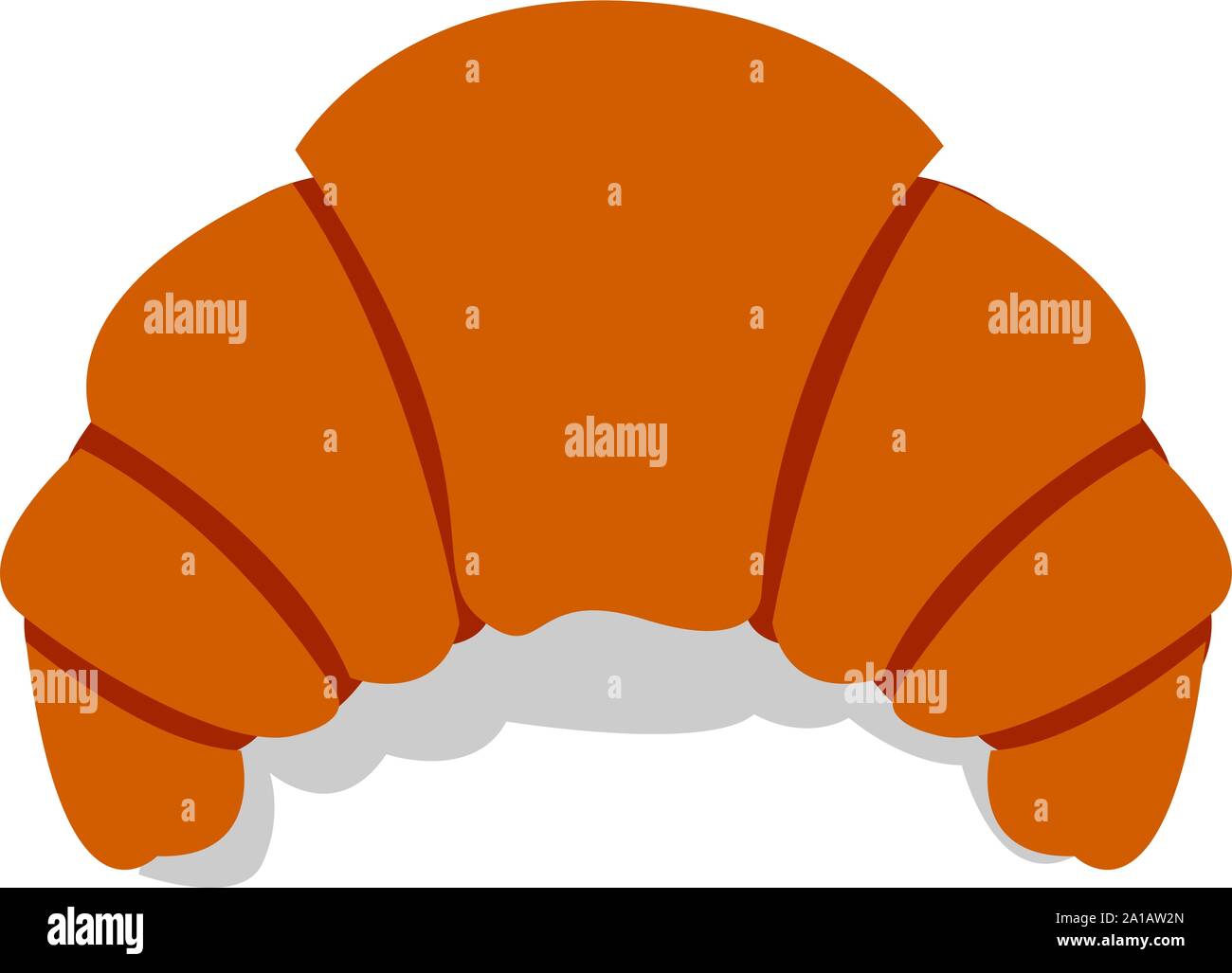 Croissant, illustration, vector on white background Stock Vector Image ...