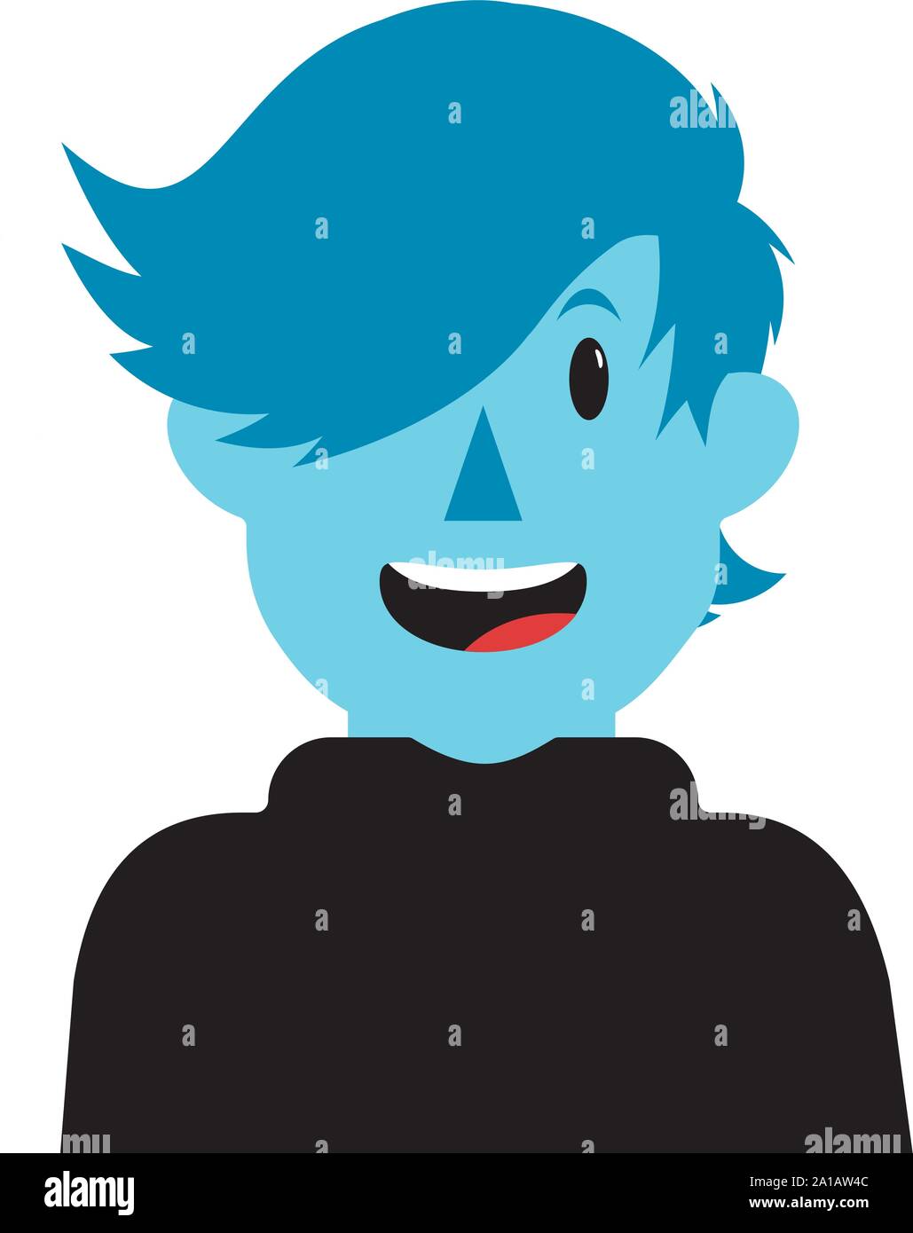 Blue man, illustration, vector on white background Stock Vector Image ...