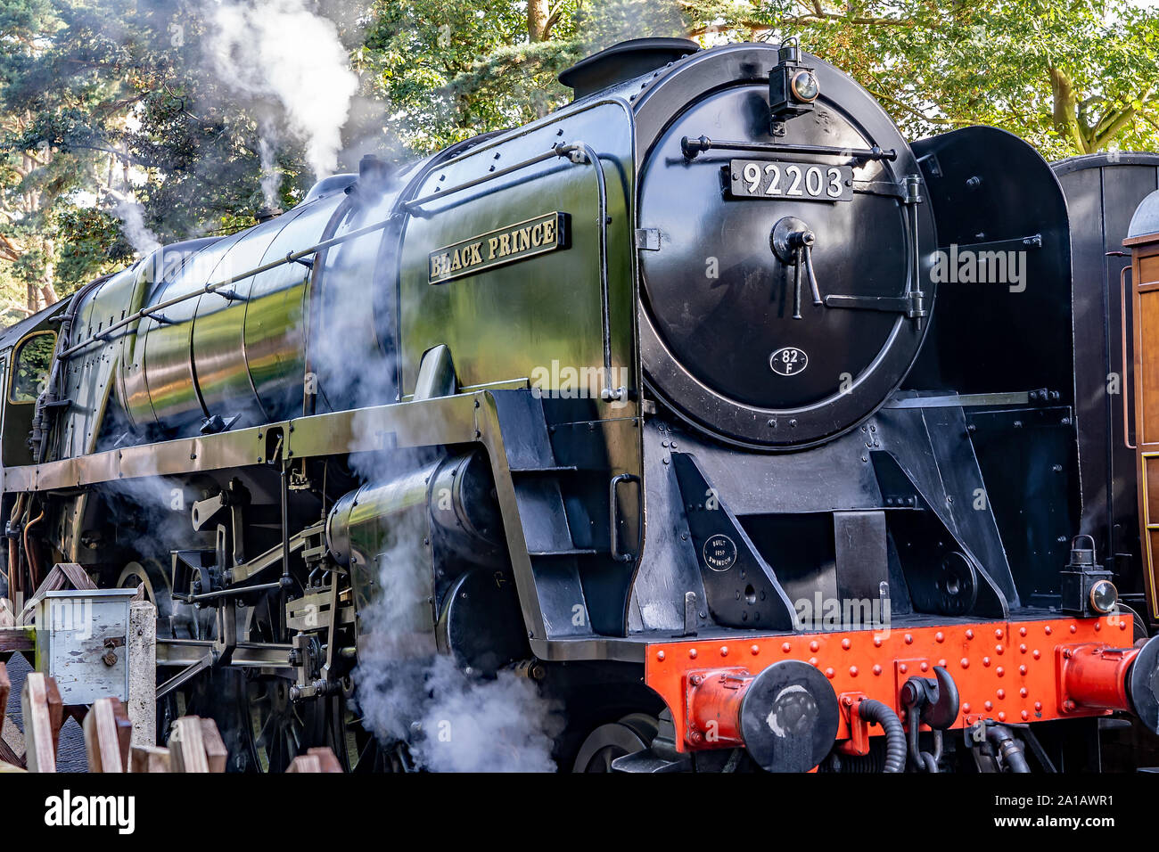 Black Prince steam train at Holt train station on the Norfolk Poppy ...