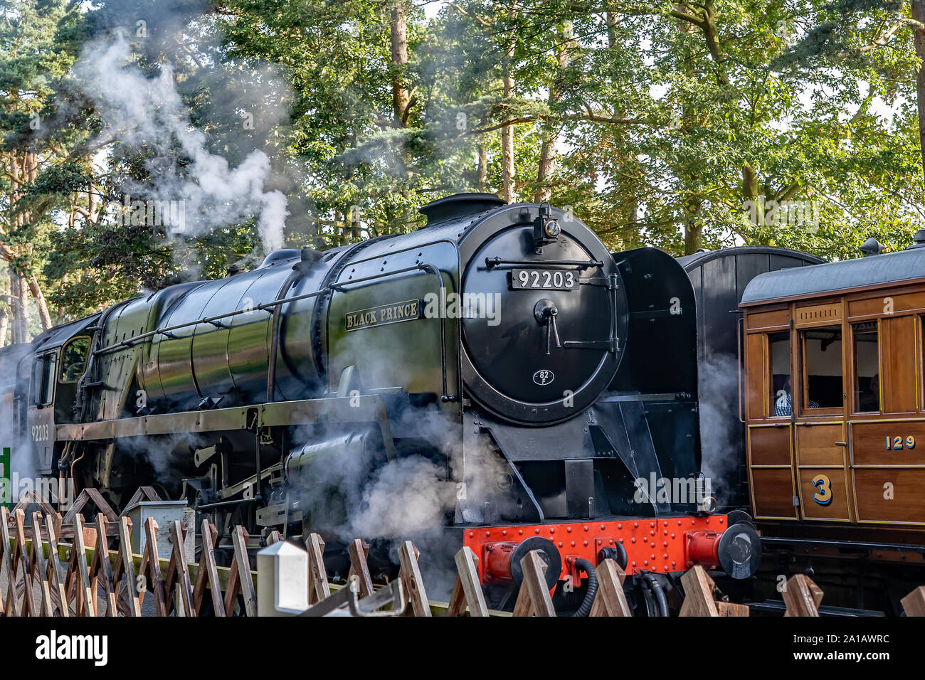 Black Prince steam locomotive at Holt train station on the Norfolk ...
