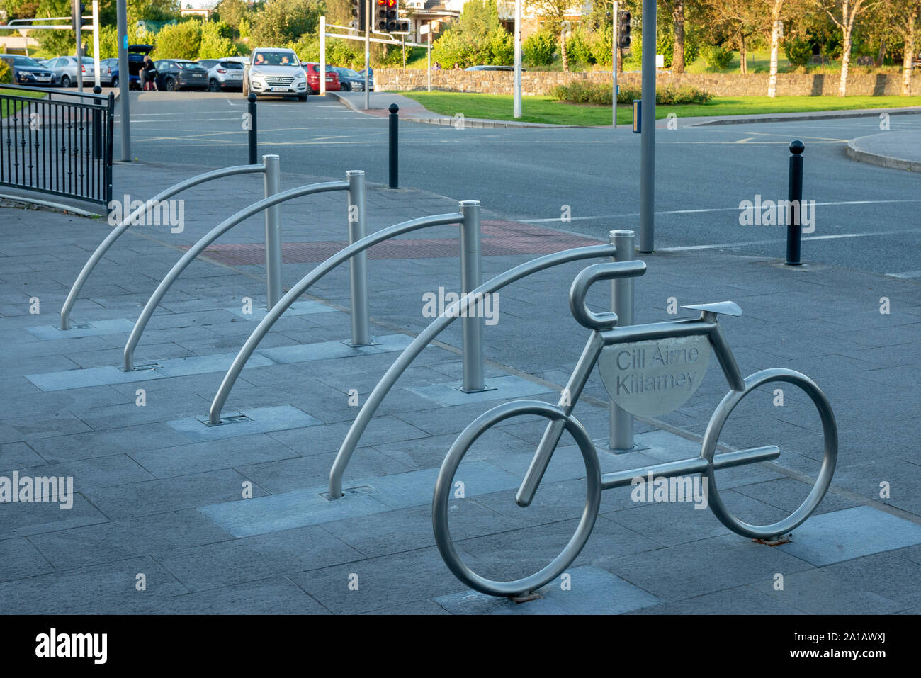 Bike railing racks hi-res stock photography and images - Alamy