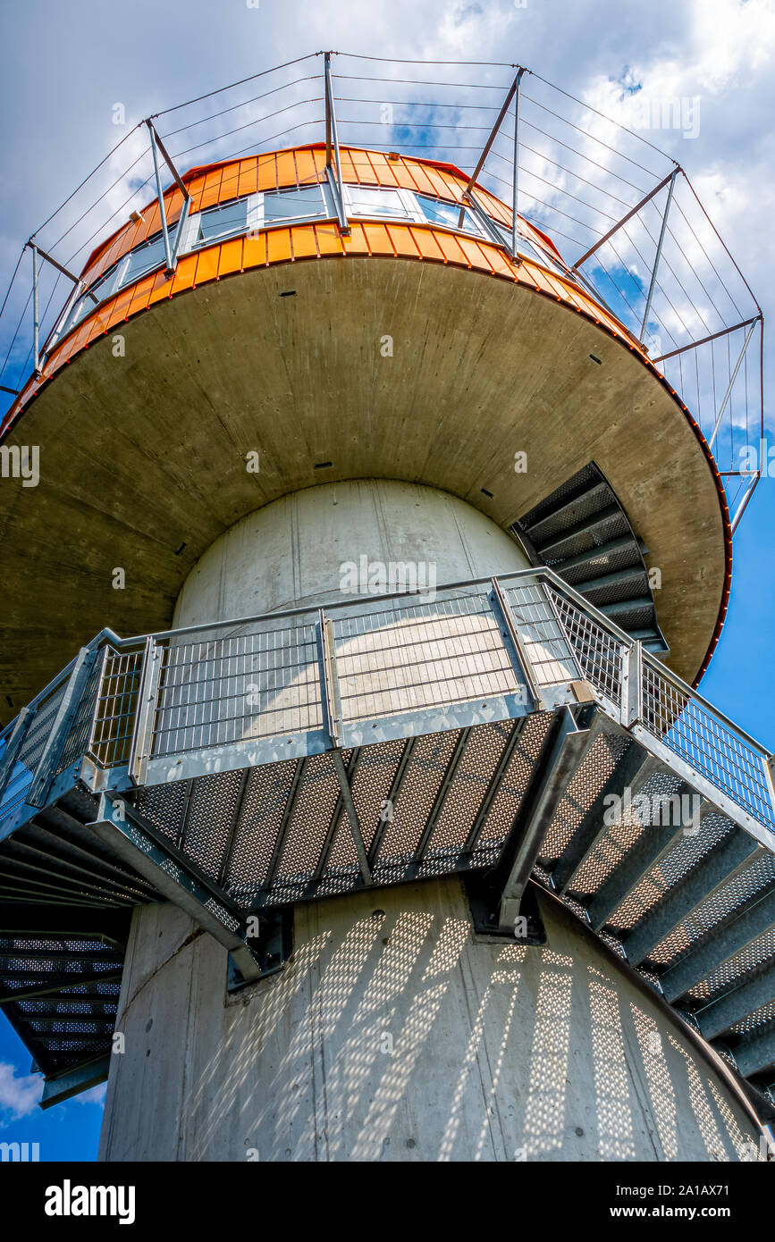 Observation tower at Treetop path in Hainichen in Thuringia Germany ...