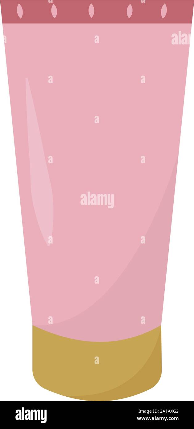 Pink tube, illustration, vector on white background Stock Vector Image ...