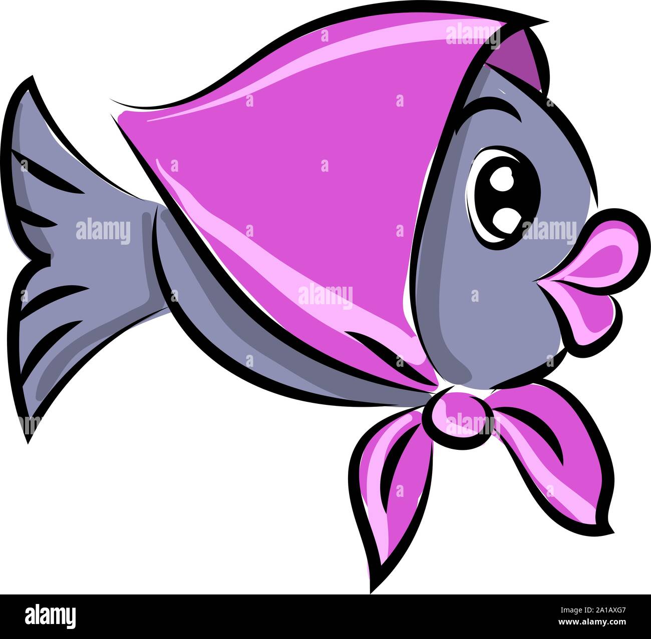 Cute fish, illustration, vector on white background Stock Vector Image ...