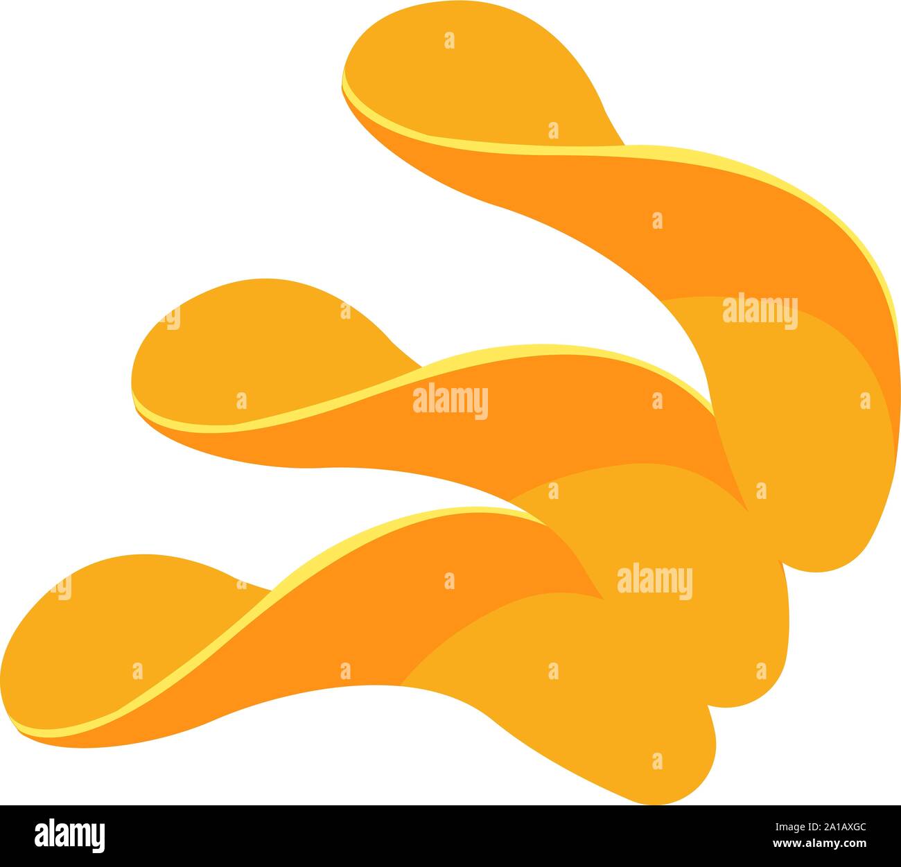 Potato chips on black background Stock Vector Images - Alamy