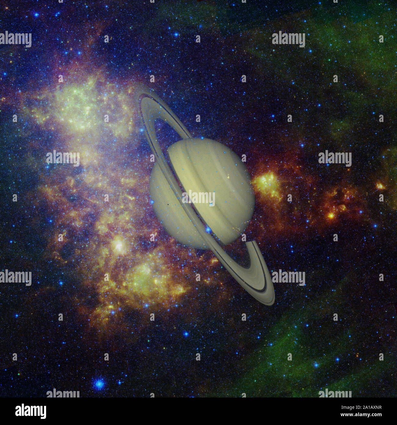 Saturn - planet of the Solar system. Science wallpaper. Elements of ...