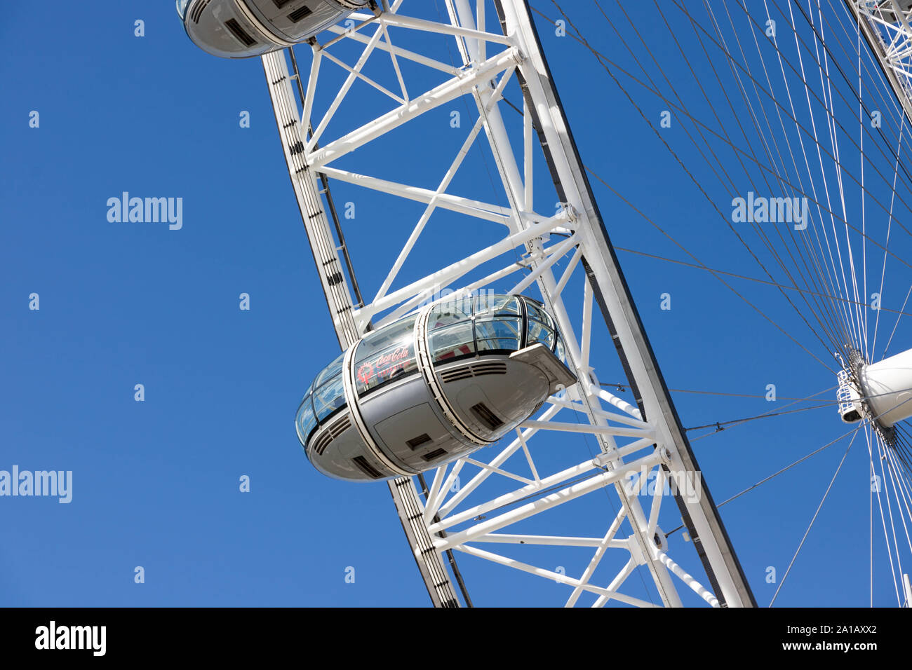 London eye wheel capsule during summer view from the bridge Stock Photo ...