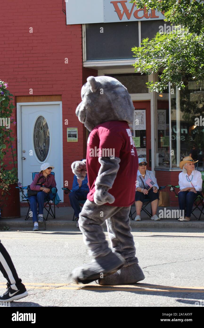 Community College Mascot at Pioneer Day Parade Stock Photo - Alamy
