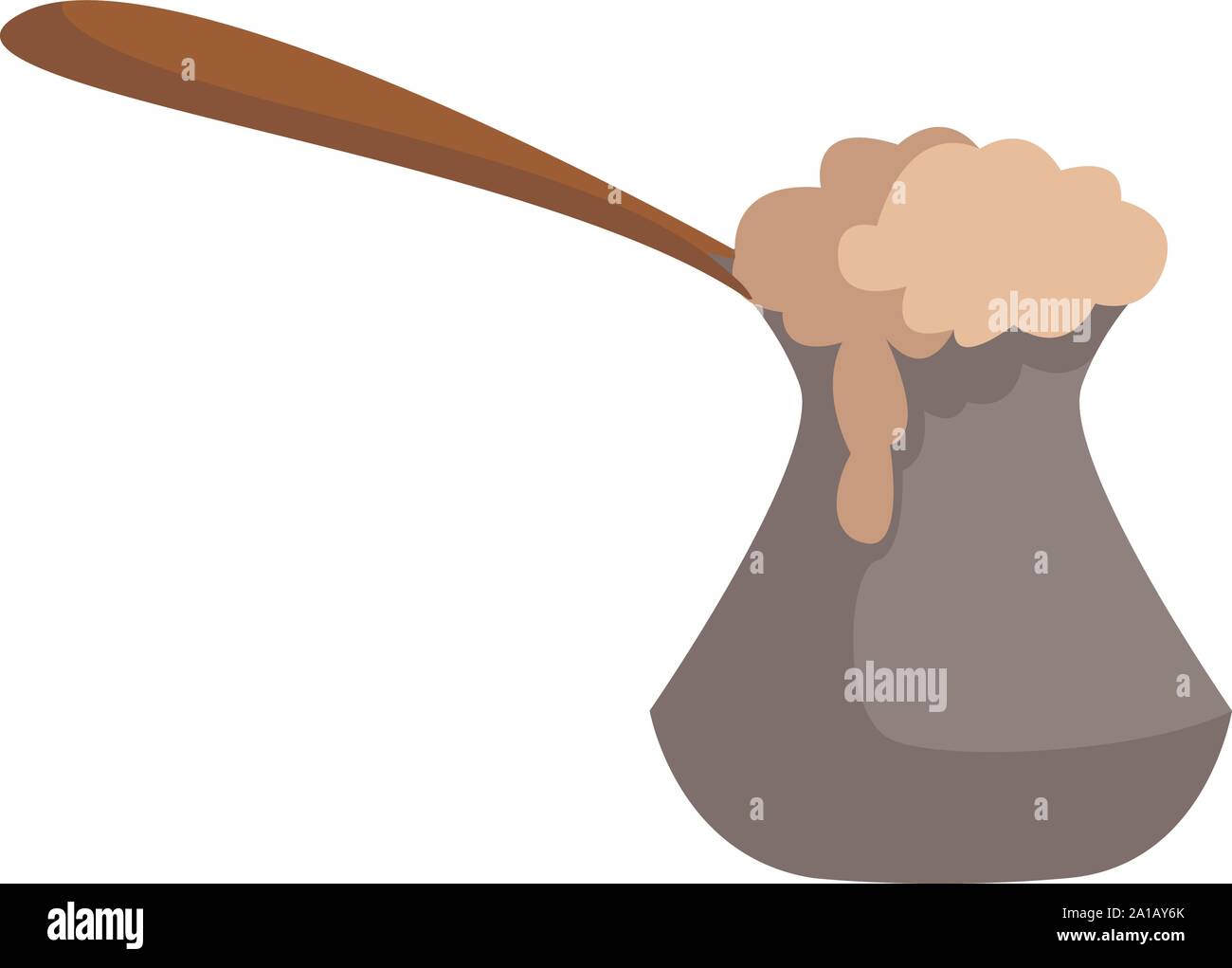 Coffee in cezve, illustration, vector on white background Stock Vector ...