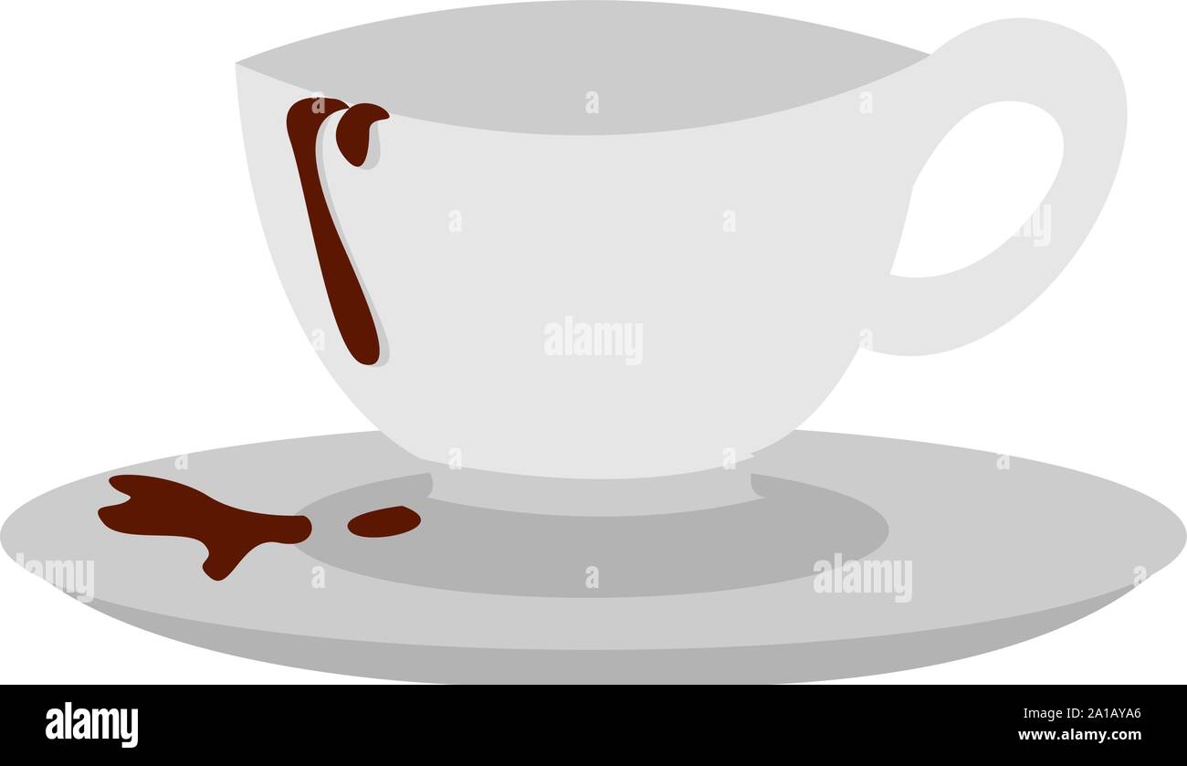 Empty cup of coffee, illustration, vector on white background Stock ...