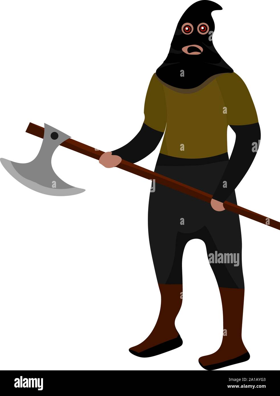 Executioner, illustration, vector on white background Stock Vector ...