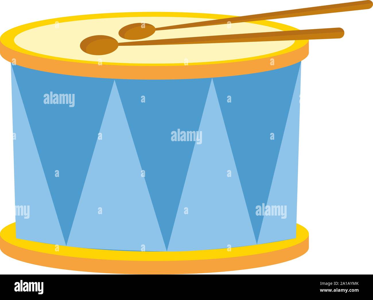 Blue drum, illustration, vector on white background Stock Vector Image ...