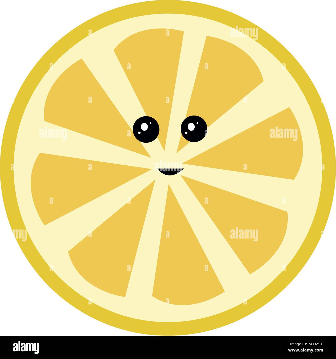Cute lemon, illustration, vector on white background Stock Vector Image ...